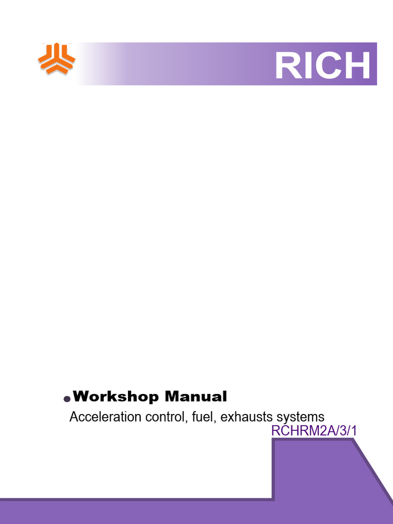 Acceleration Control, Fuel, Exhausts Systems-RCHRM2A31 | PDF | Throttle ...