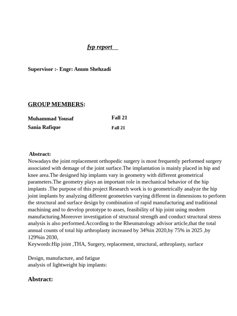 fyp report | PDF | Implant (Medicine) | Applied And Interdisciplinary ... fyp report | PDF | Implant (Medicine) | Applied And Interdisciplinary ...