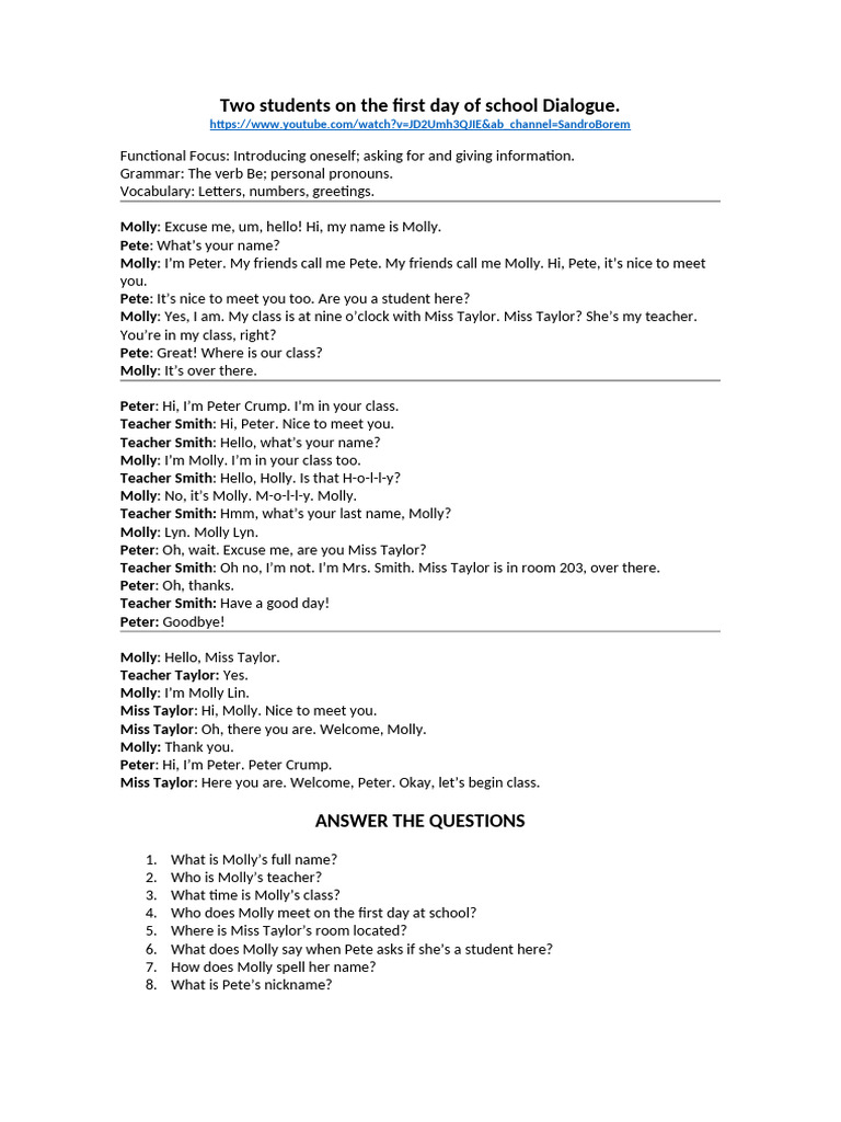 01 A - Conversation and Reading - Level 01 A - Two Students On The ...