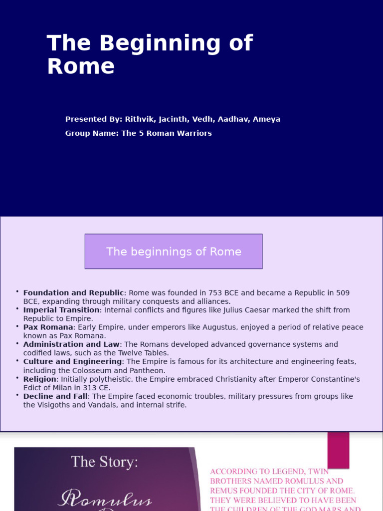 The Begining of Rome | PDF