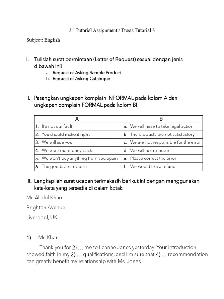 3rd Tutorial Assignment LAW | PDF