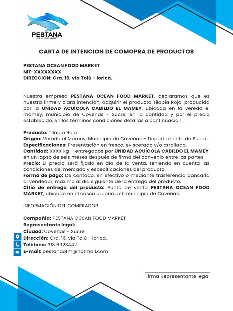 Carta Intencion de Compra | PDF