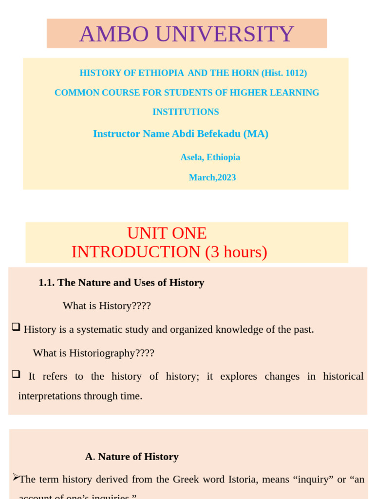 Hist. 1012 Power Point | PDF | Homo | Horn Of Africa