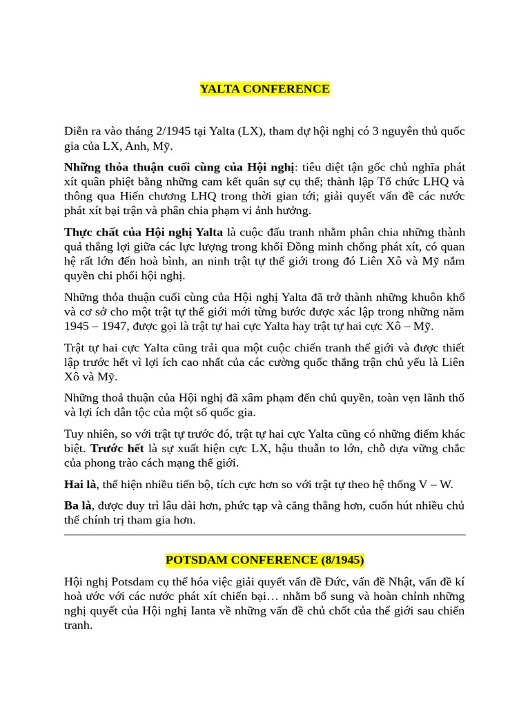 Yalta Conference | PDF