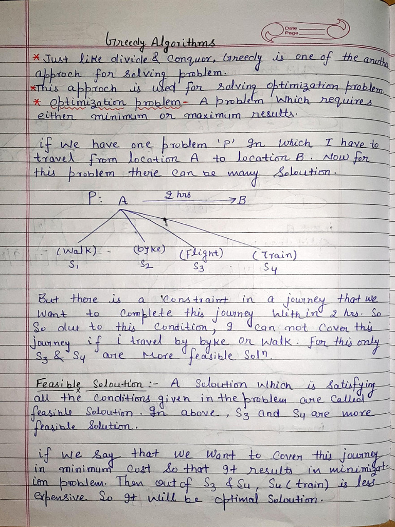 Unit 3 - Greedy (Activity Selection Proble, Fractional Knapsack Problem ...