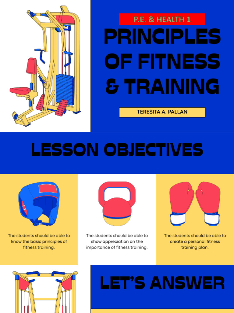 1 Principles of Fitness Training | PDF | Career & Growth