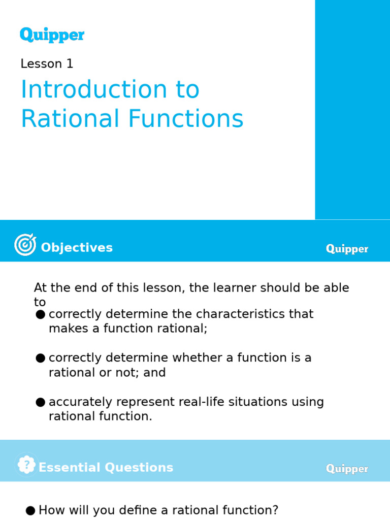Rational Functions | PDF | Polynomial | Rational Number