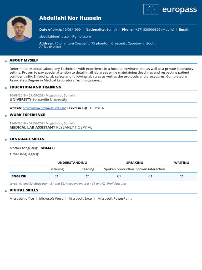 Medical Lab Technician Profile | PDF