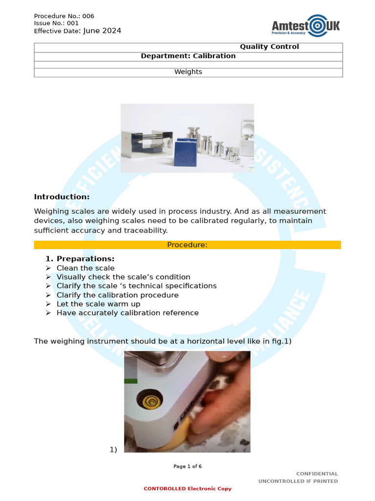 Weights | PDF | Calibration | Metrology