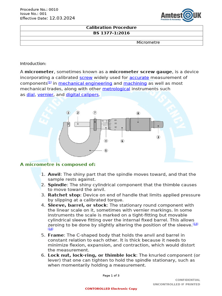 Micrometer | PDF