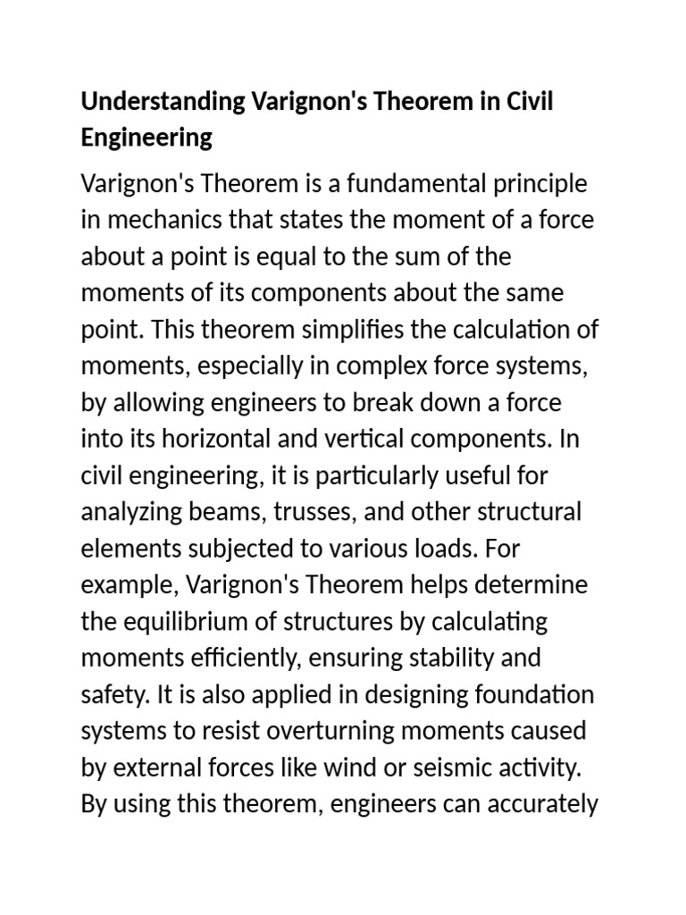 Understanding Varignon's Theorem in Engineering | PDF | Science & Mathematics | Computers