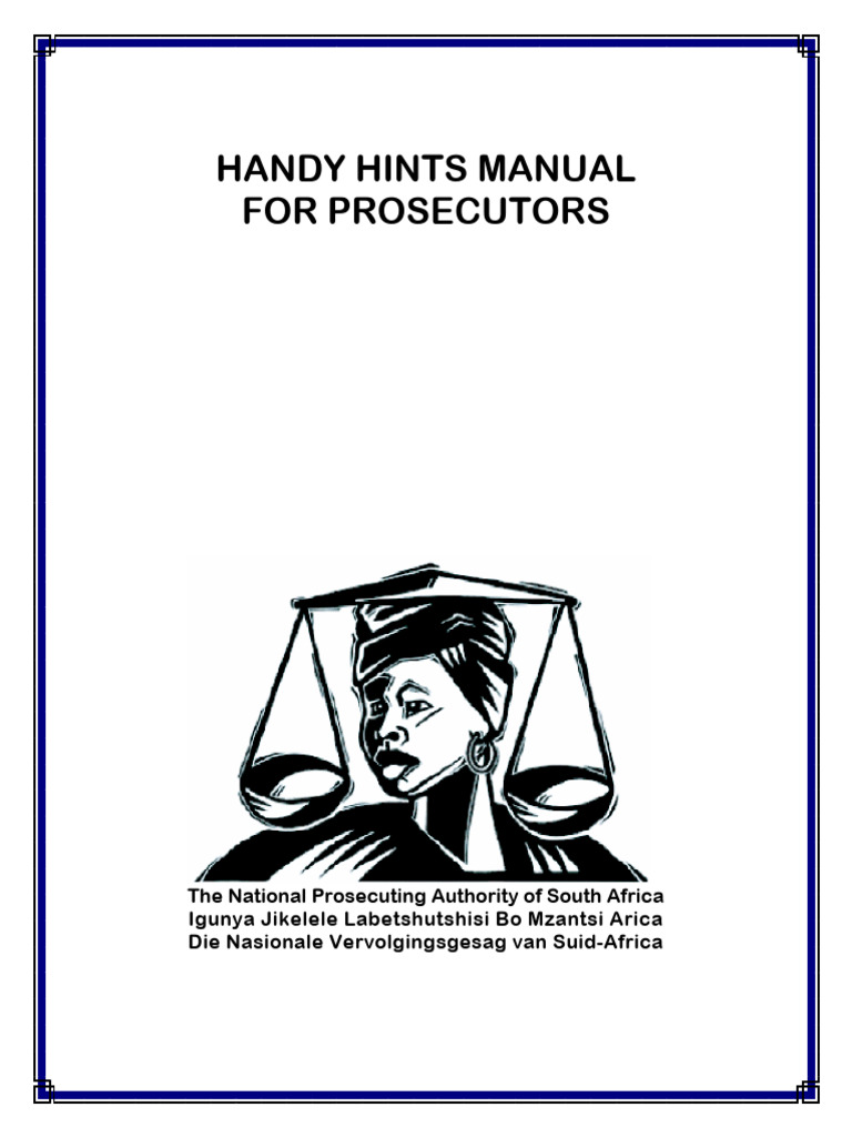 Handy Hints Manual For Prosecutors | PDF | Plea | Prosecutor