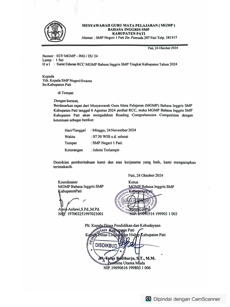 Surat Edaran RCC | PDF