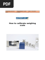 Weighing Balance Calibration SOP | PDF | Weighing Scale | Calibration