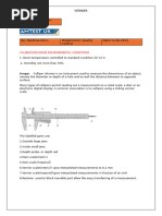Work Instruction For Calibration - Vernier Caliper | PDF