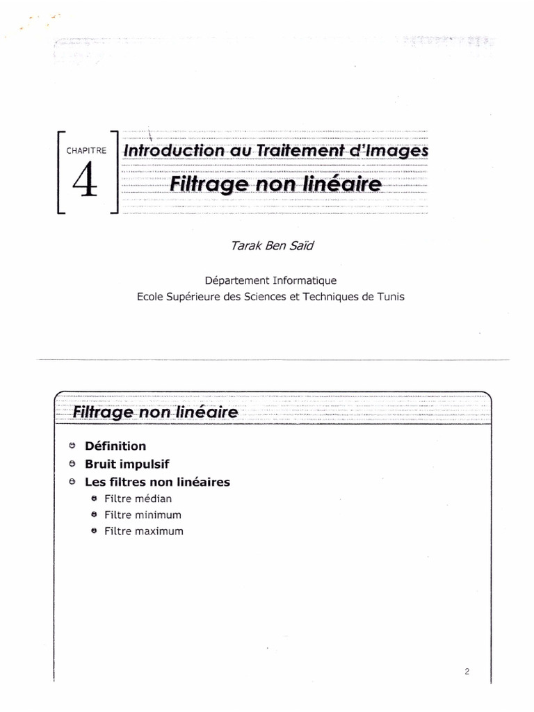 Cours Traitement D'image #4 5 6 | PDF