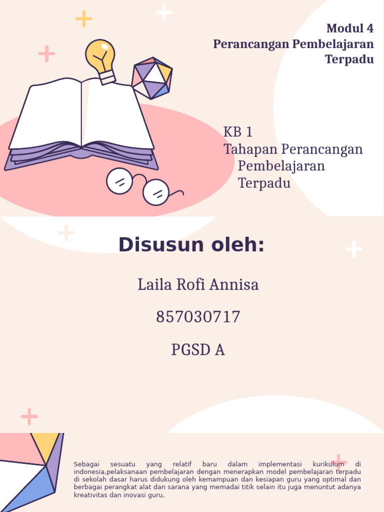 MODUL 4 Pembelajaran Terpadu Di SD | PDF