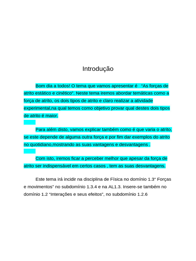 Forças de Atrito Estático e Cinético | PDF | Atrito | Força