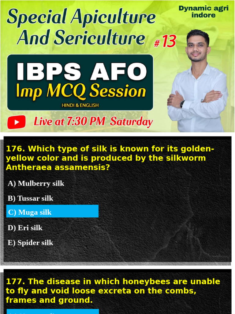 Apiculture and Sericulture | PDF | Honey Bee | Silk