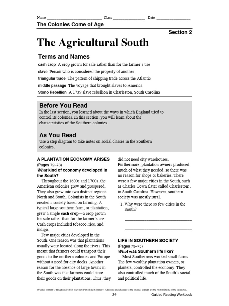 The Agricultural South | PDF | Slavery | Unfree Labour