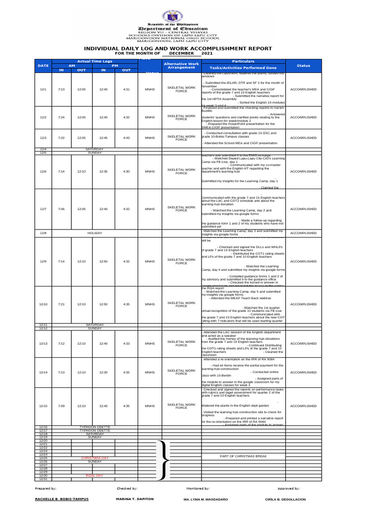 Idlar - December 2021 | PDF | Learning