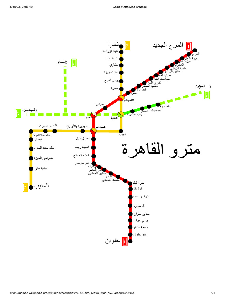 Cairo Metro Map (Arabic) | PDF