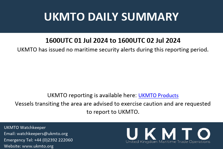 20240702-UKMTO Daily Summary-O | PDF