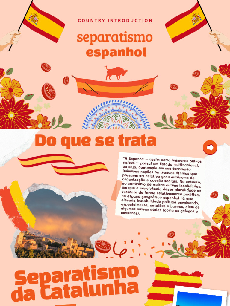 Spain Introduction Presentation in Red and Yellow Informative Style ...