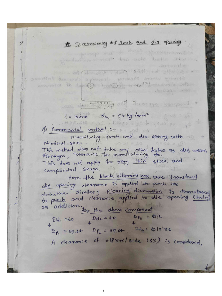Design of Press Tool Unit 1 Part 2 | PDF