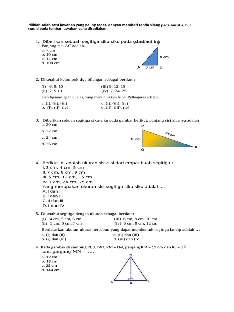 Soal PAS GENAP MATEMATIKA KELAS 8 | PDF | Metode & Bahan Ajar | Griya & Taman