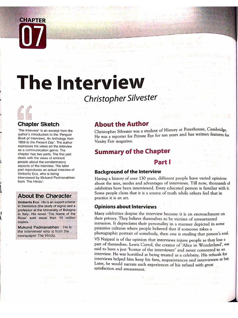 The Interview | PDF