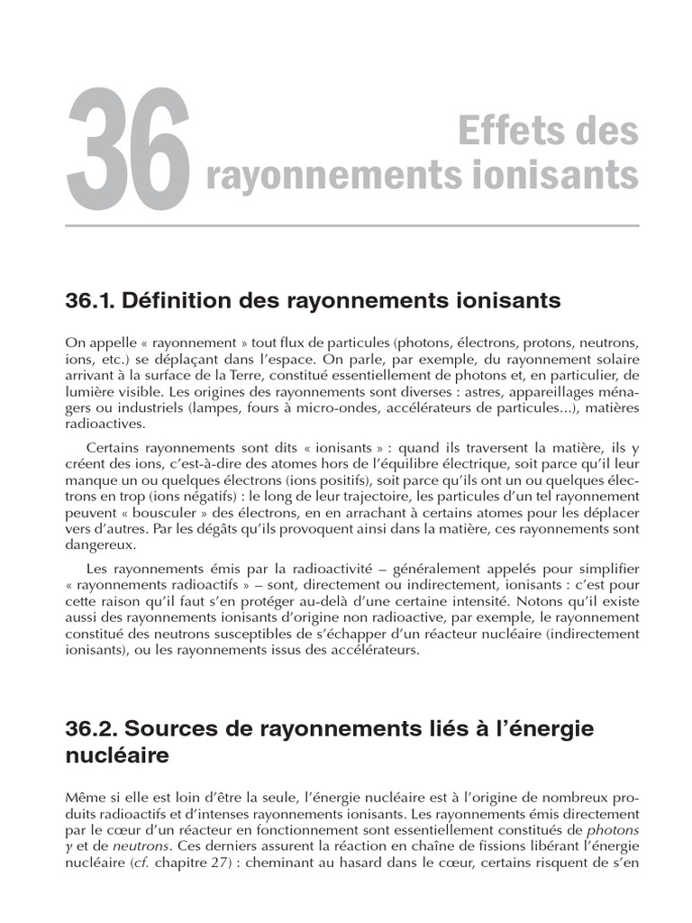 Définition des rayonnements ionisants | PDF | Radioactivité | Neutron