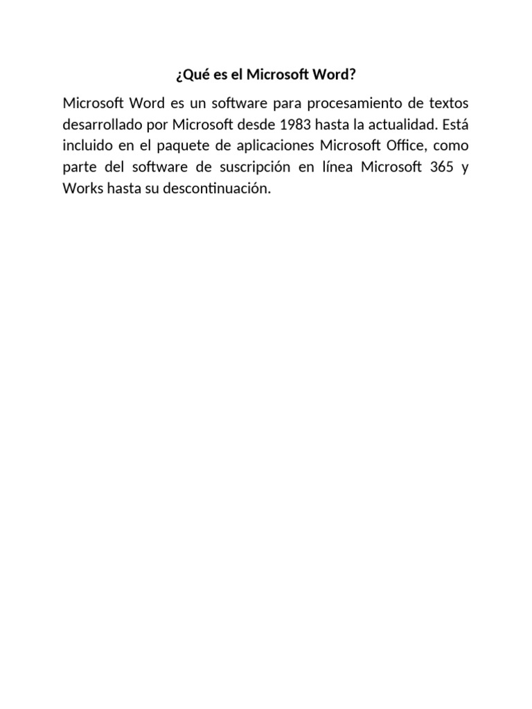 Qué Es El Microsoft Word | PDF