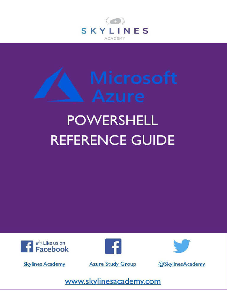 Azure PowerShell Reference Guide by Skylines Academy | PDF | Virtual ...