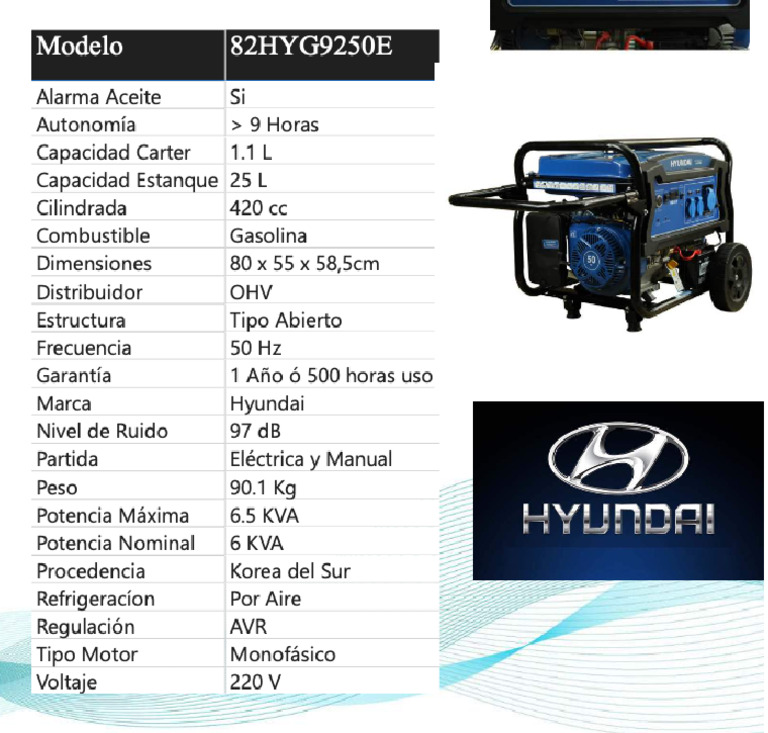 Especificaciones Tecnicas Hy | PDF