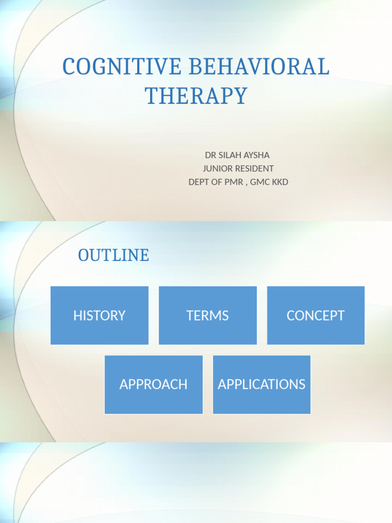 Cognitive Behavioral Therapy | PDF | Cognitive Behavioral Therapy ...