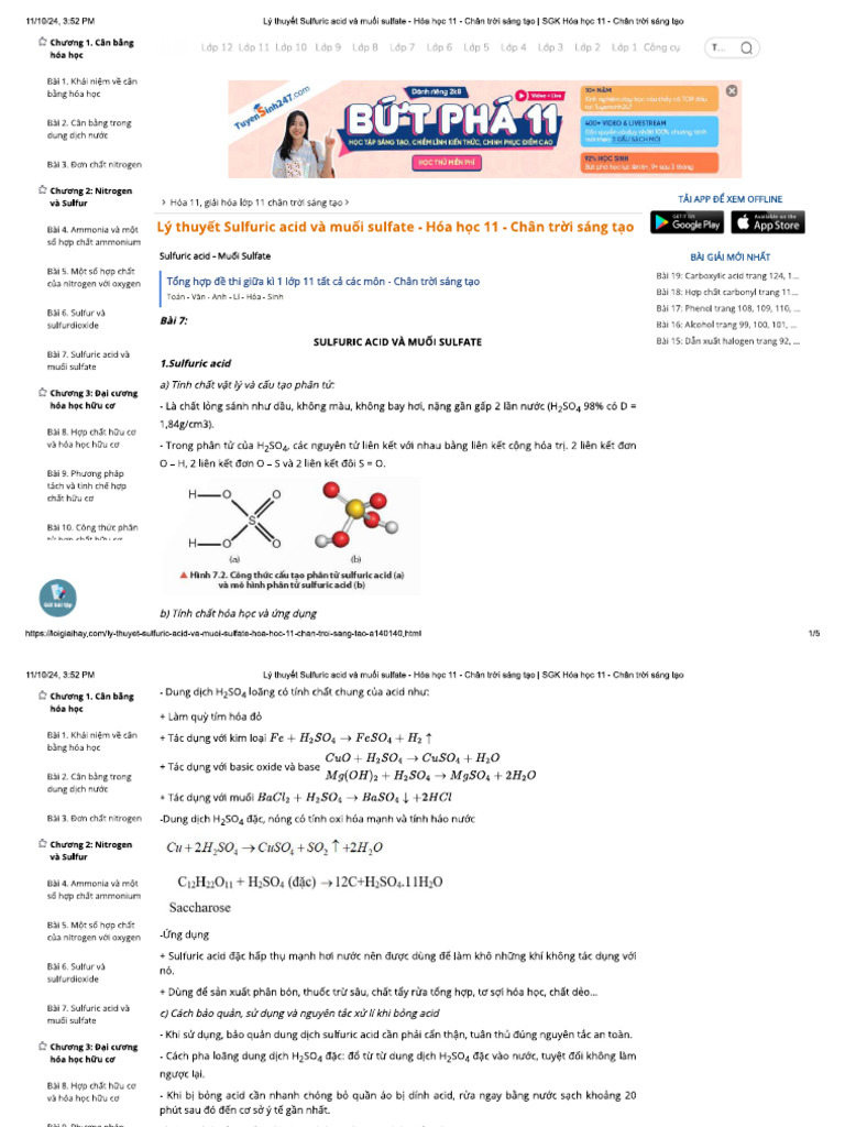Sulfuric Acid and Sulfate Salt | PDF
