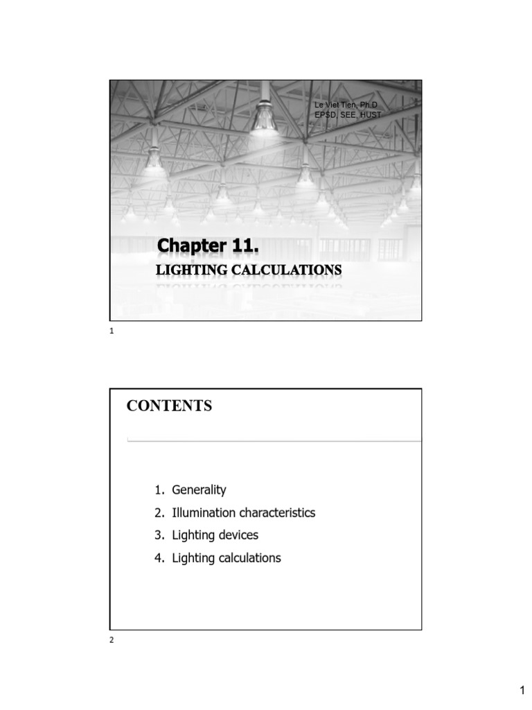 Generality 2. Illumination Characteristics 3. Lighting Devices 4 ...