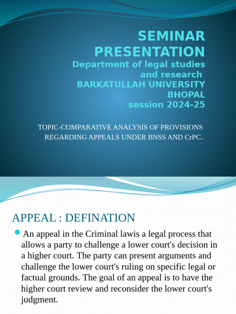 Legal Appeals: BNSS vs. CrPC | PDF | Appeal | Judge