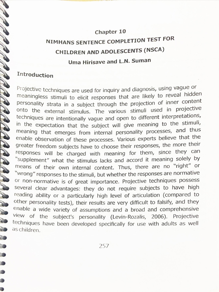 Nimhans SCT | PDF