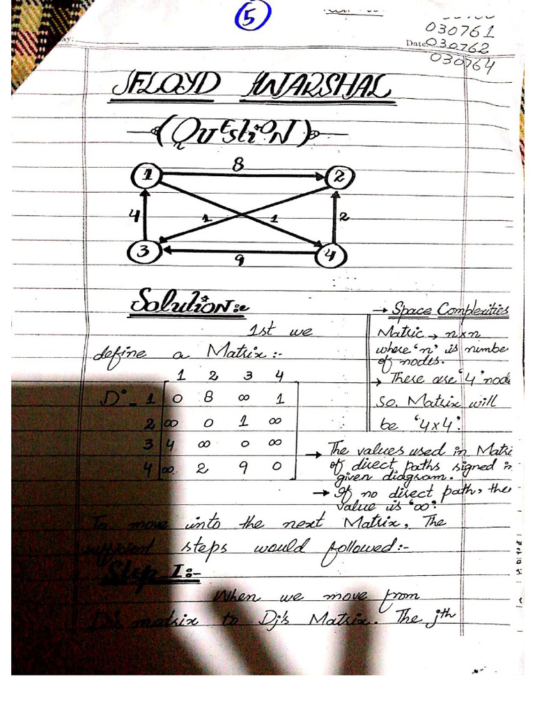 Flyod Warshal Method | PDF
