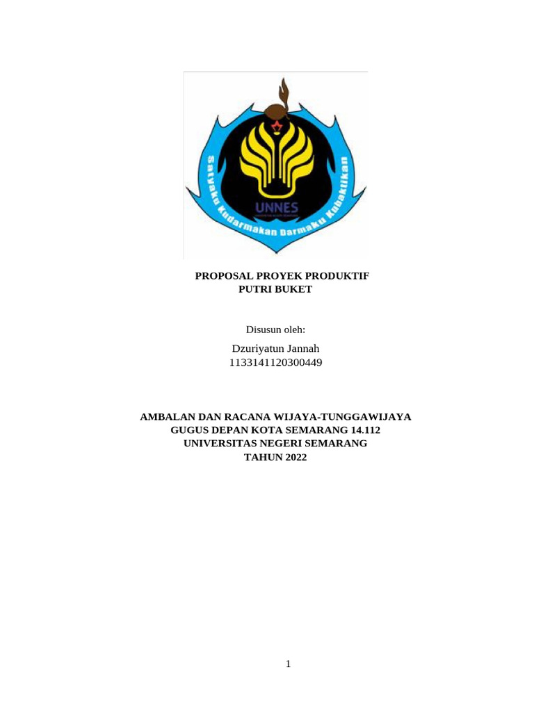 Proposal Usaha Buket Kreatif Putri Buket | PDF | Bisnis | Ilmu Sosial