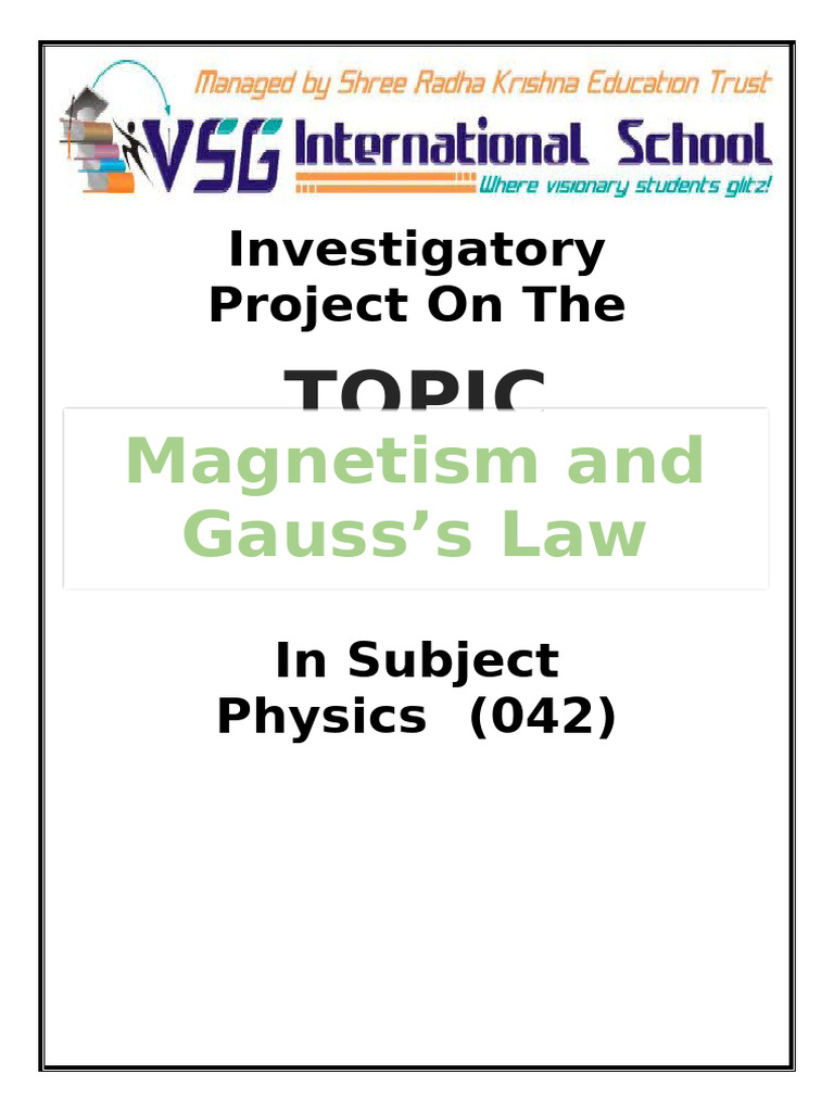 Gauss's Law in Magnetism Explained | PDF | Flux | Electric Field