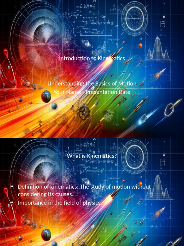 Introduction To Kinematics Presentation Final | PDF