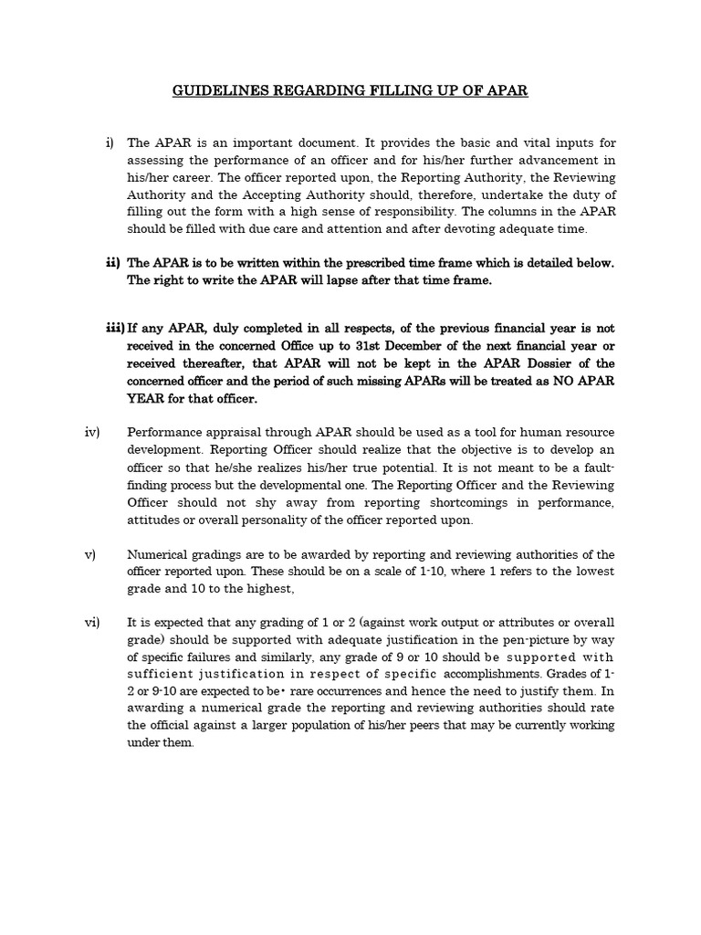 APAR GuidelinesFillingAPAR | PDF | Finance & Money Management