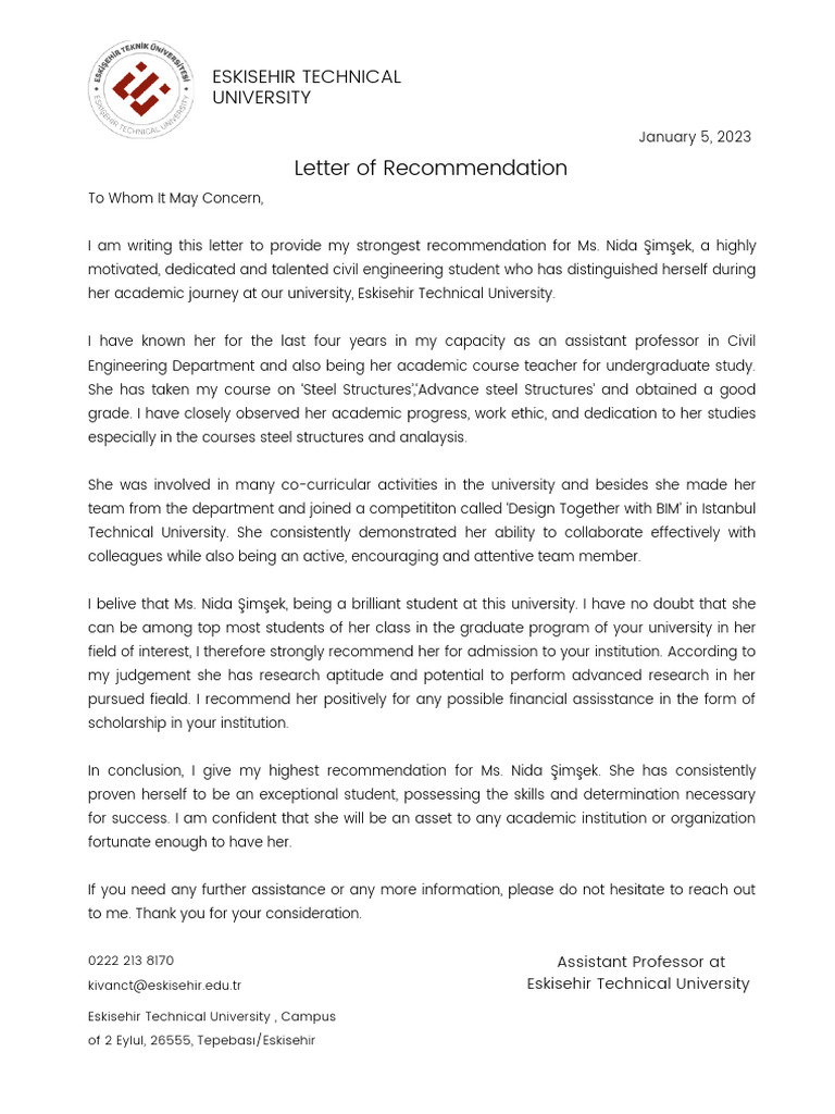 Recommendation Letter (1) | PDF