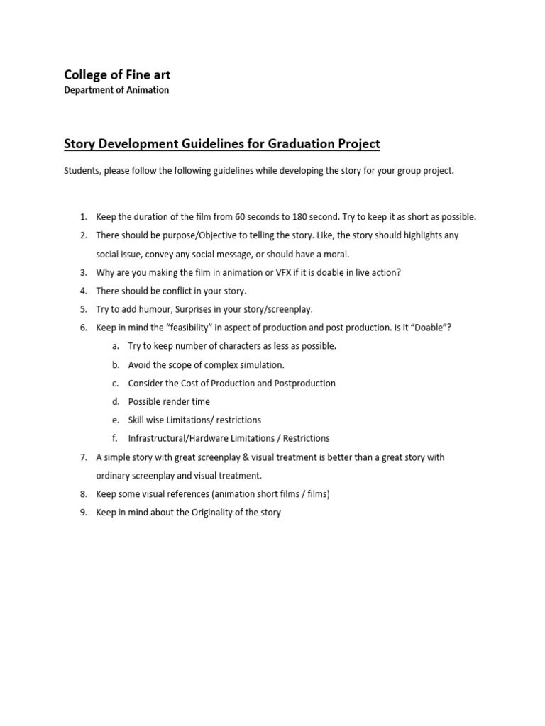 Animation Story Development Guide | PDF