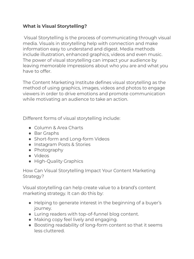 What Is Visual Storytelling | PDF | Narrative | Narration