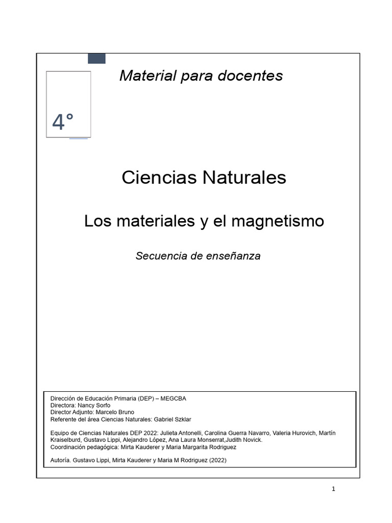 4° Magnetismo Docentes | PDF | Imán | Magnetismo