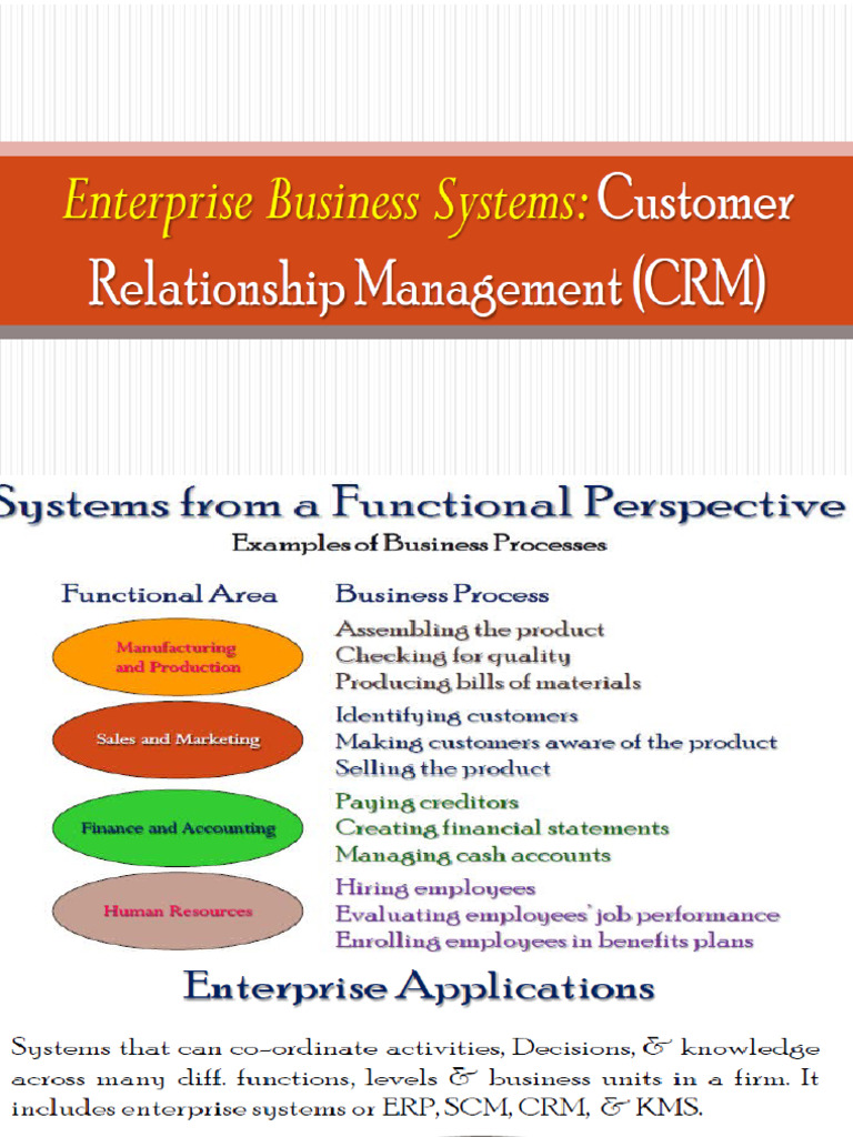 Enterprise Business System - CRM | PDF | Business | Technology & Engineering